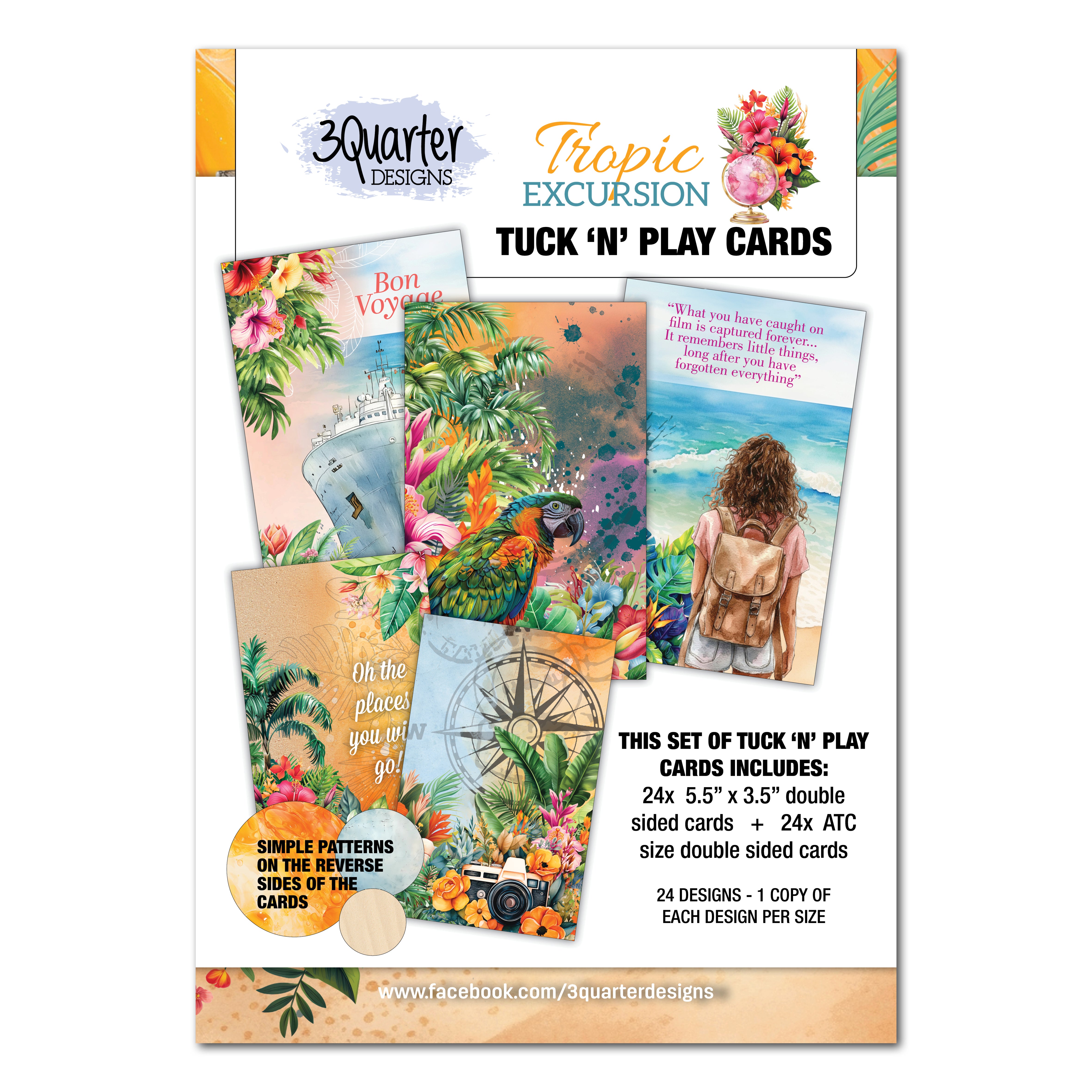 3 Quarter Designs Tropic Excursion Tuck n Play Cards – Craft Expressions